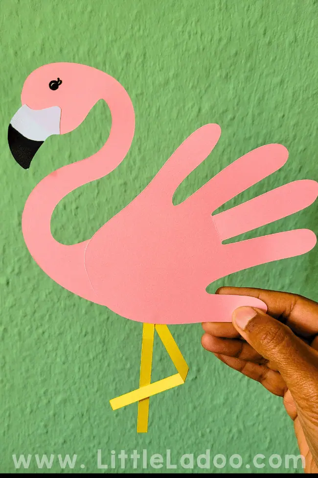 Handprint Flamingo Craft {Free Template}