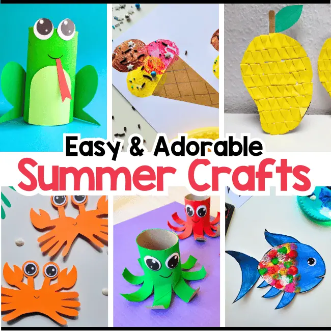 Torn Paper Watermelon Craft {Free Template}