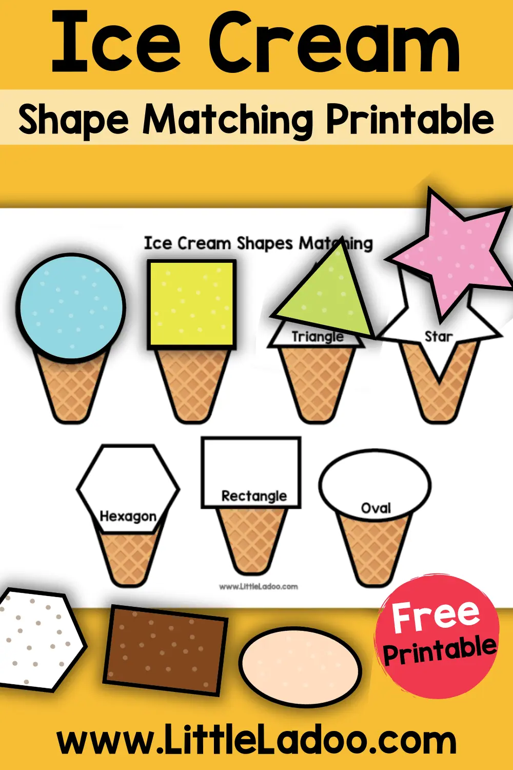 Ice Cream Shape Matching {Free Printable}