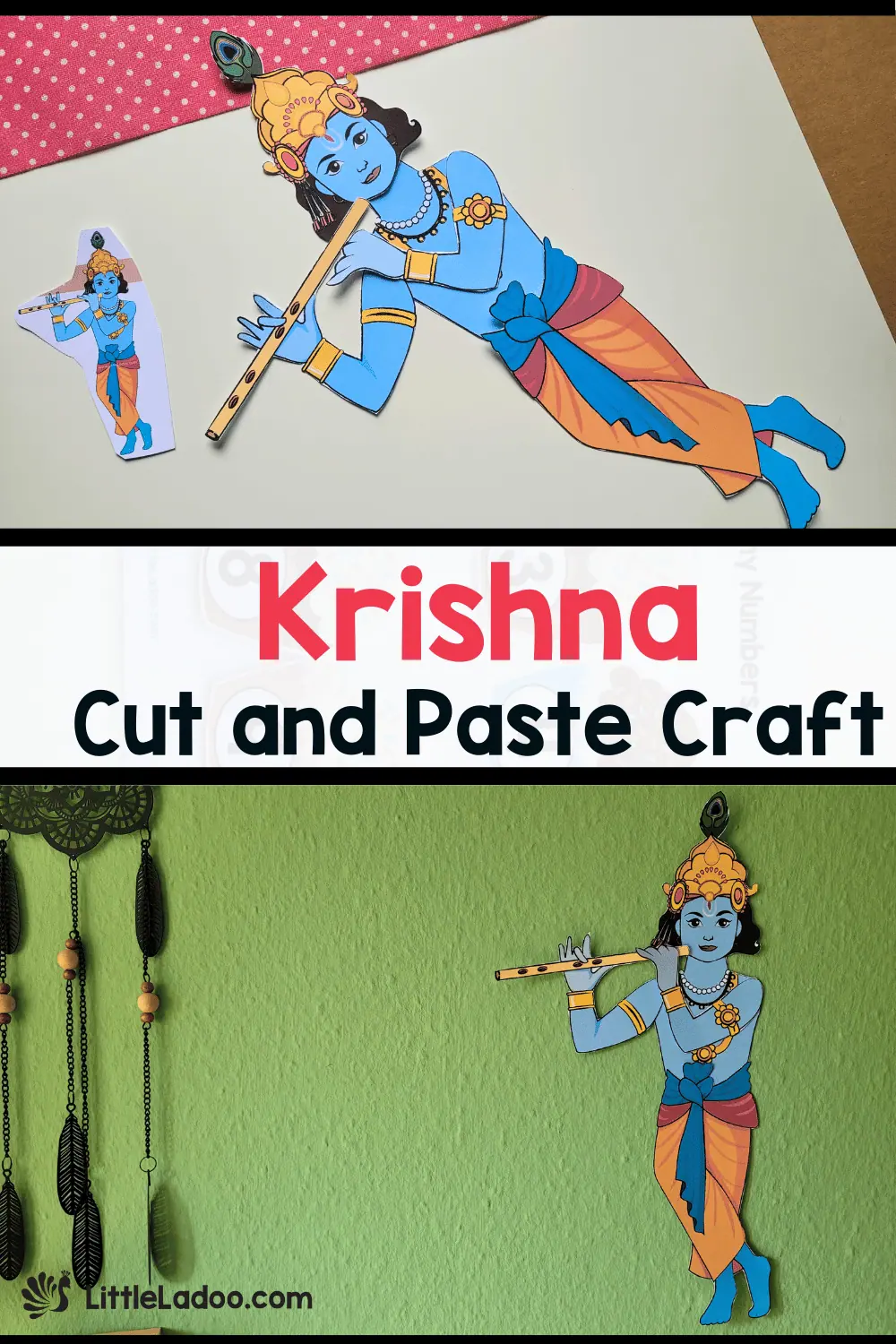 Lord Krishna Cut and Paste Craft