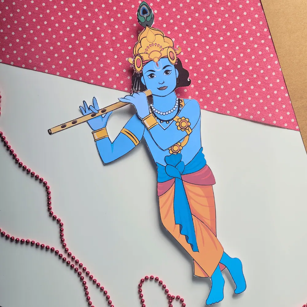 Lord Krishna Cut and Paste Craft