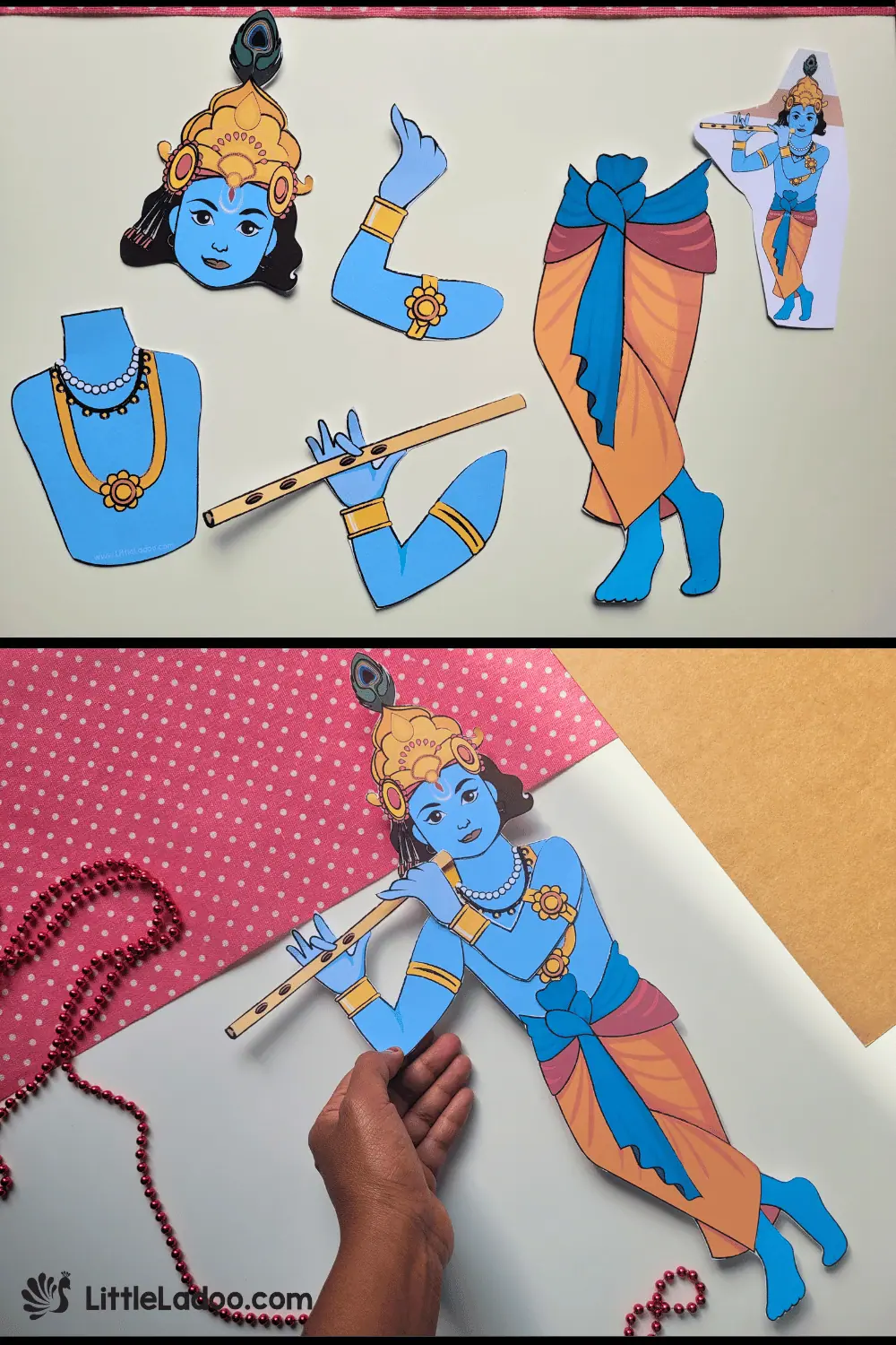 Lord Krishna Cut and Paste Craft