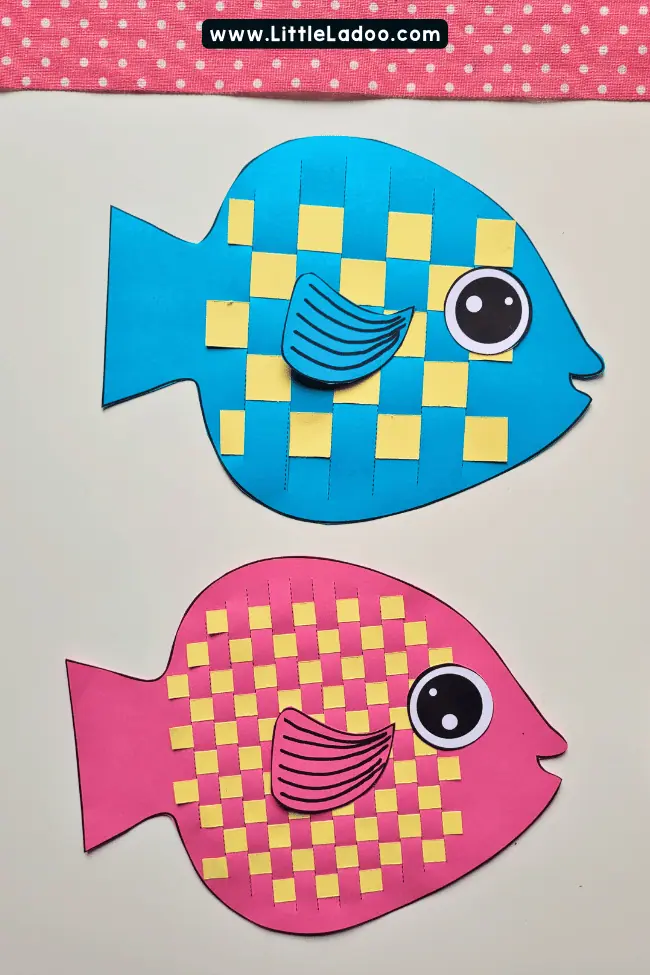 Paper Weaving Fish Craft {Free Template}