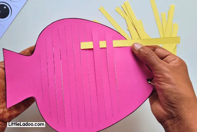 Paper Weaving Fish Craft {Free Template}