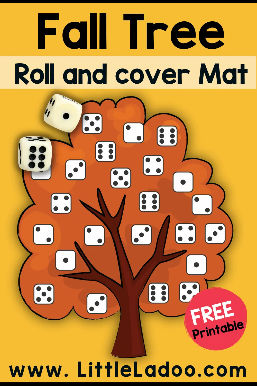 Fall Tree Roll and Cover Mat {Free Printable}