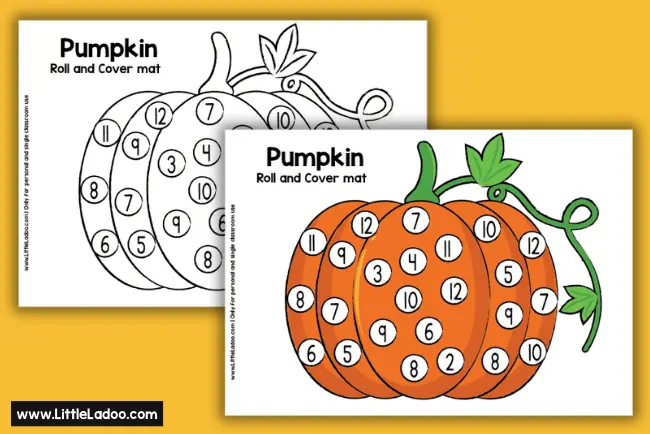Pumpkin Roll and Cover Mat {Free Printable}