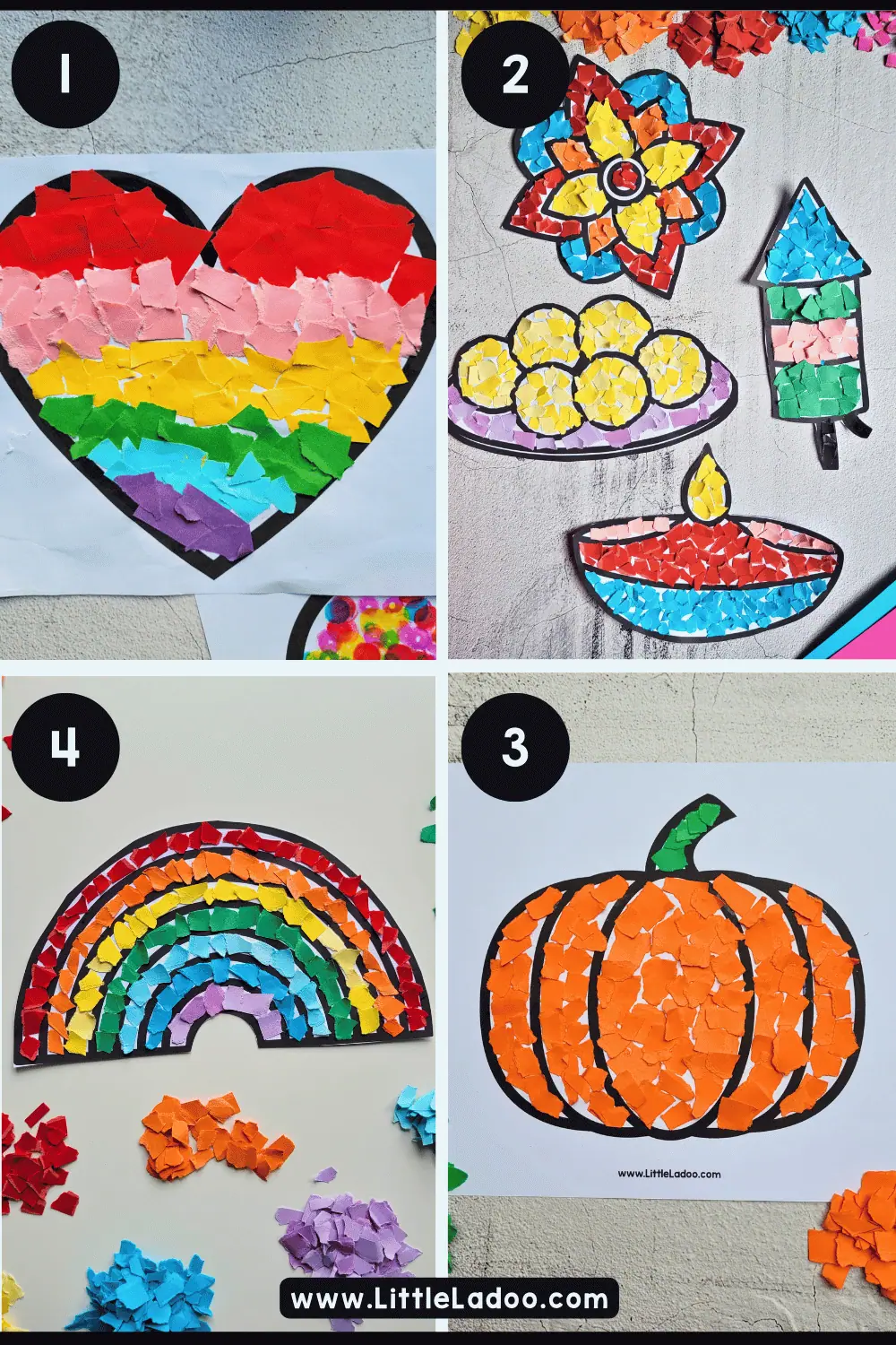 Torn Paper Watermelon Craft {Free Template}