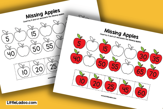 Apple Math Worksheets {Free Printable}