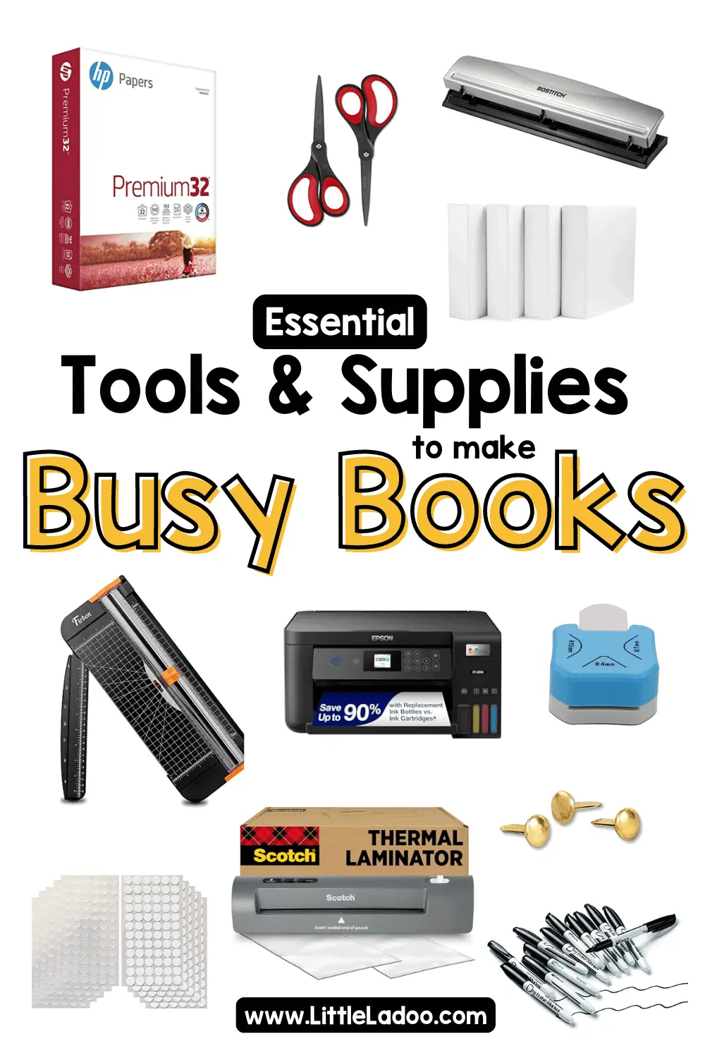 Tools and Supplies to Make a Busy Book