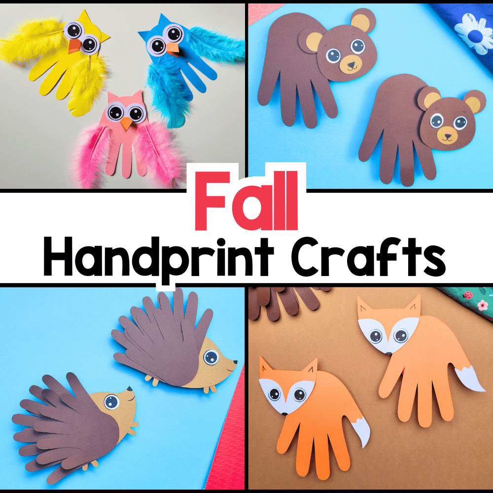 Fall Handprint Crafts {Free Templates for all}