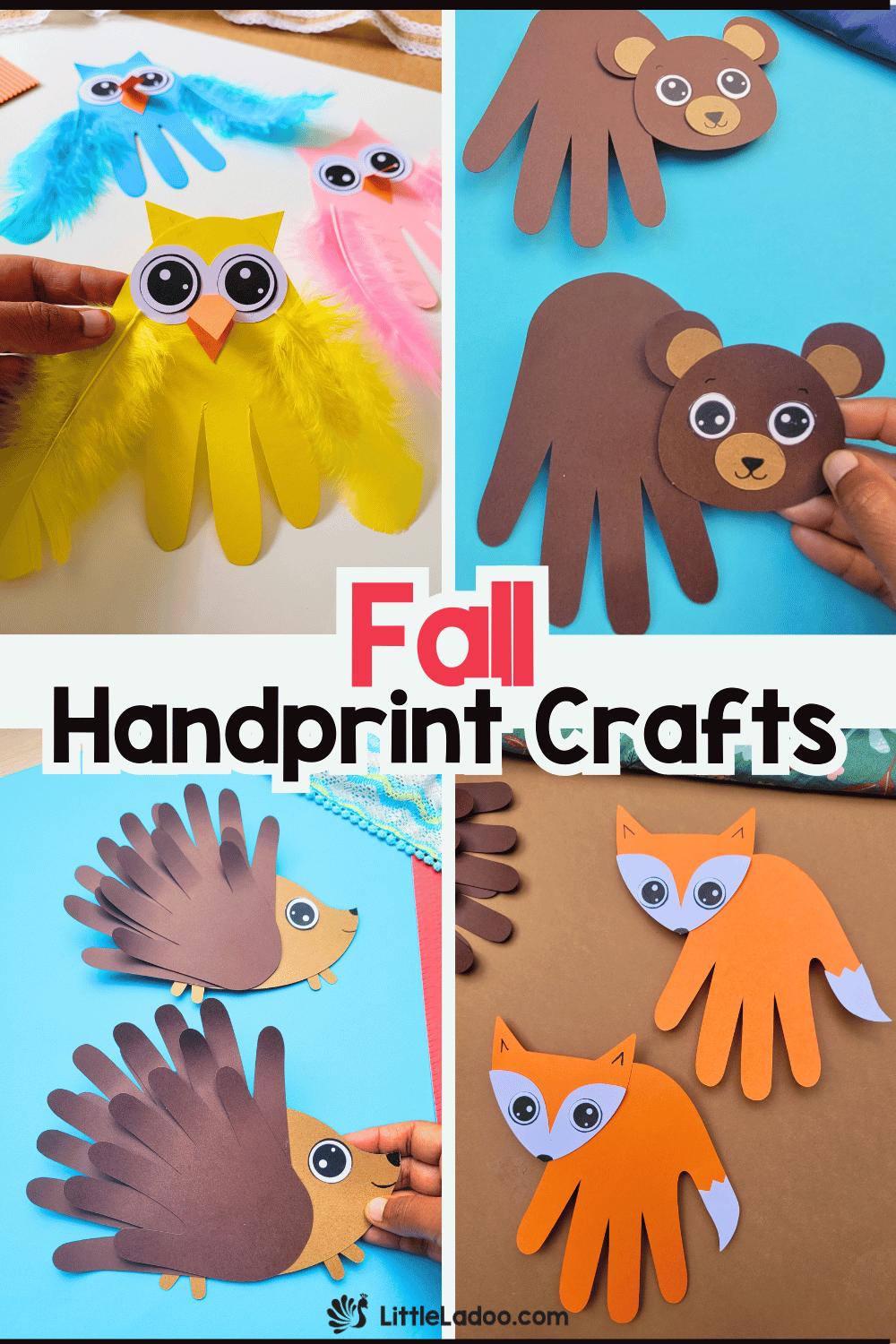 Fall Handprint Crafts {Free Templates for all}