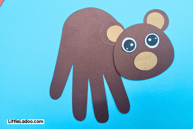 Handprint Bear Craft {Free Template}