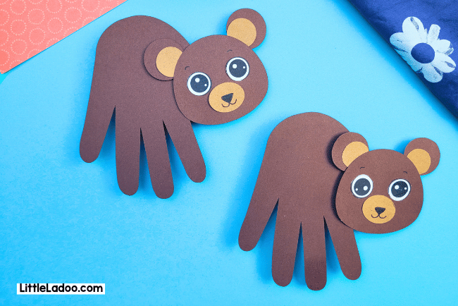 Handprint Bear Craft {Free Template}