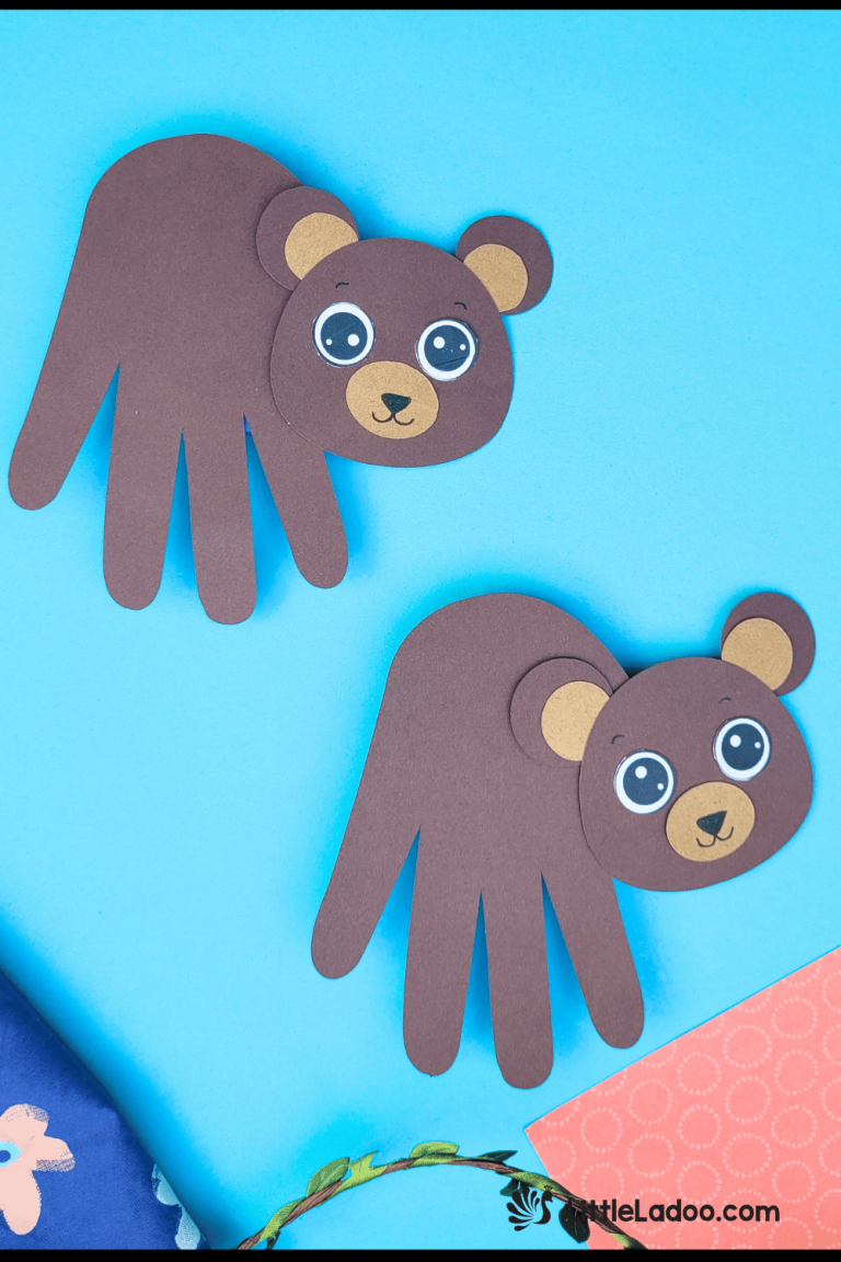 Handprint Bear Craft {Free Template}