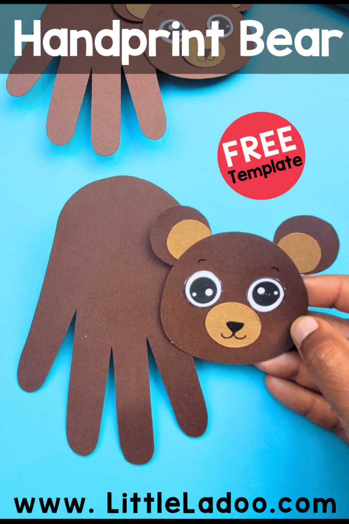 Handprint Bear Craft {Free Template}