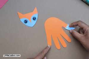 Handprint Fox Craft {Free Template}