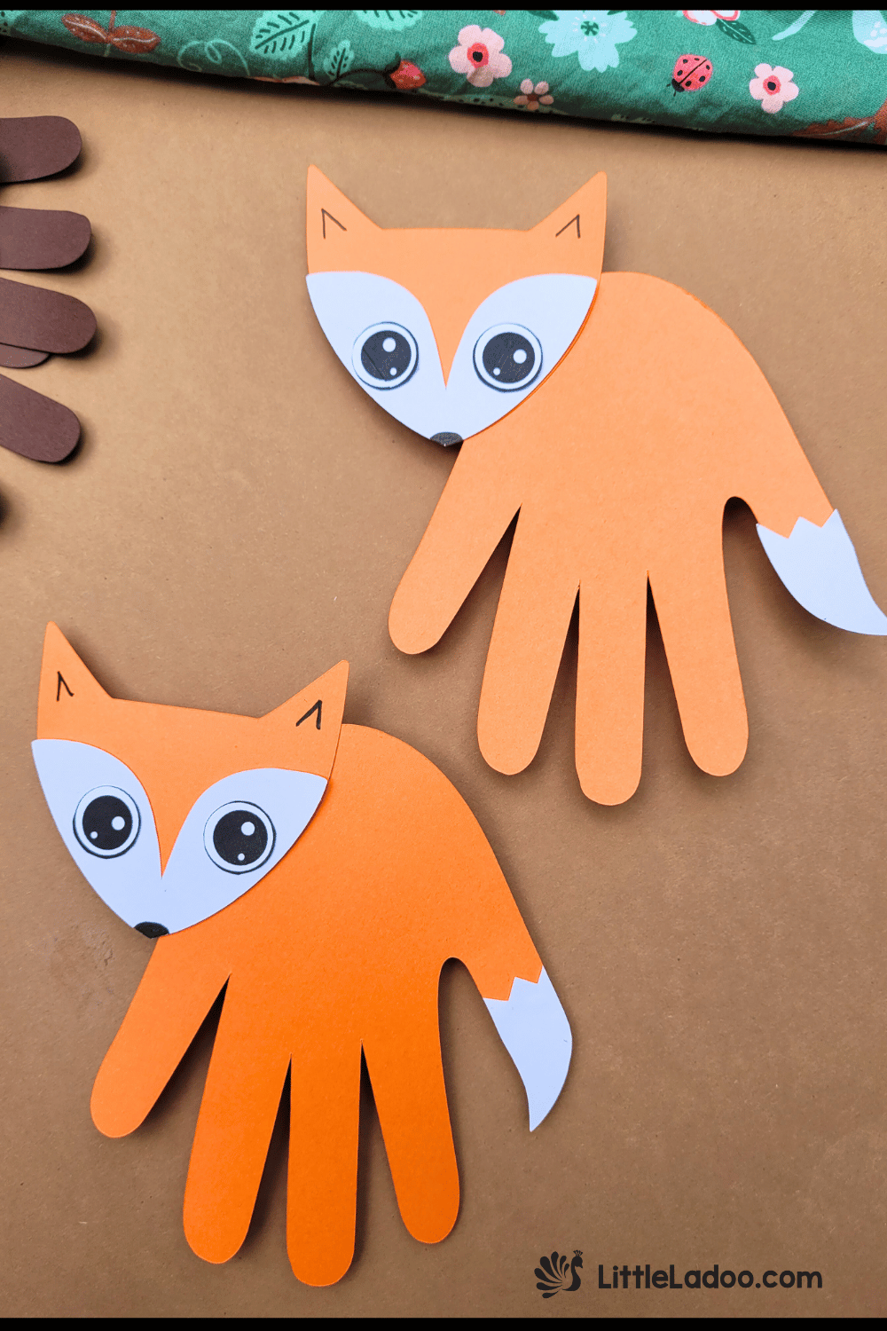 Handprint Fox Craft {Free Template}