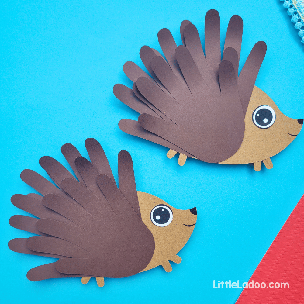 Handprint Hedgehog Craft {Free Template}