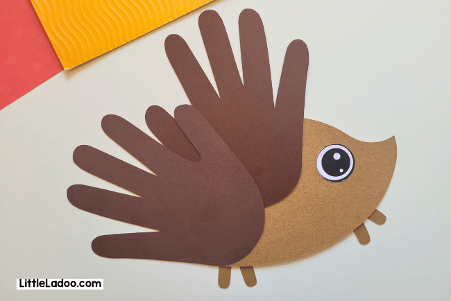 Handprint Hedgehog Craft {Free Template}