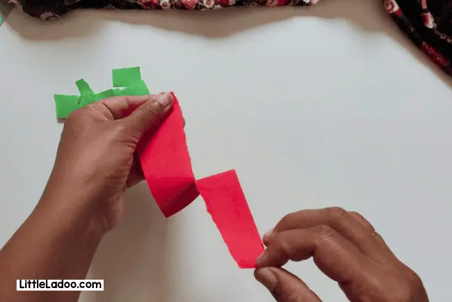 Torn Paper Apple Craft {Free template}