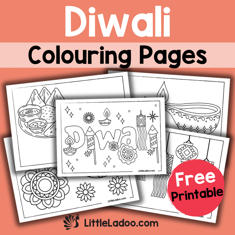 Diwali Colouring Pages {Free Printable}