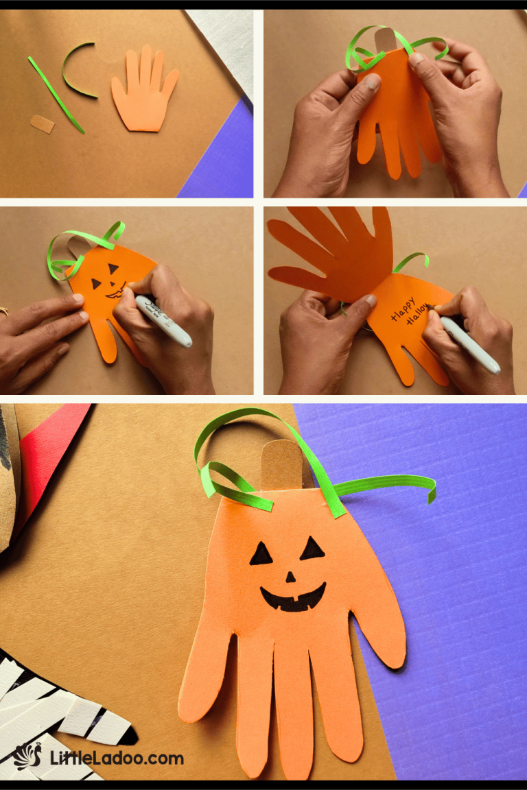 Halloween Handprint Crafts for kids {Free Templates}