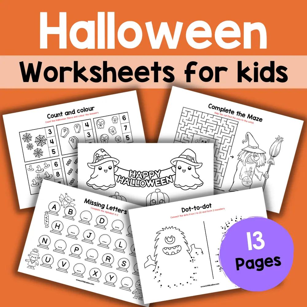 Halloween Worksheets {Free Printable}