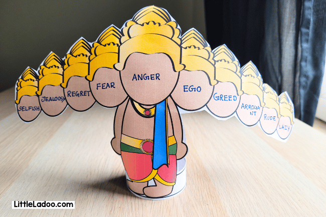 Ravana Craft for kids {Free Printable}