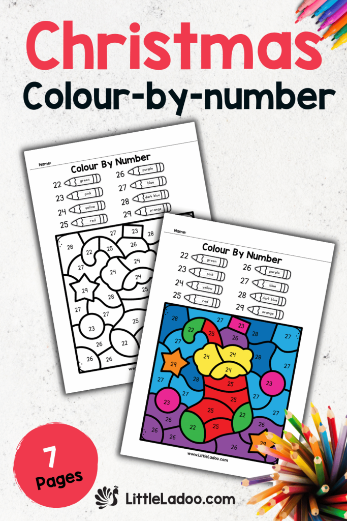 Christmas Colour By Number {Free Printable}