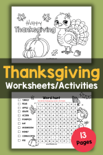 Thanksgiving Worksheets {Free Printable}
