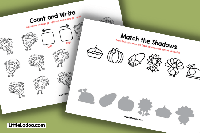 Thanksgiving Worksheets {Free Printable}