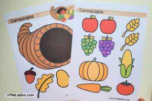 Cornucopia Cut and Paste Craft - Thanksgiving Craftivity