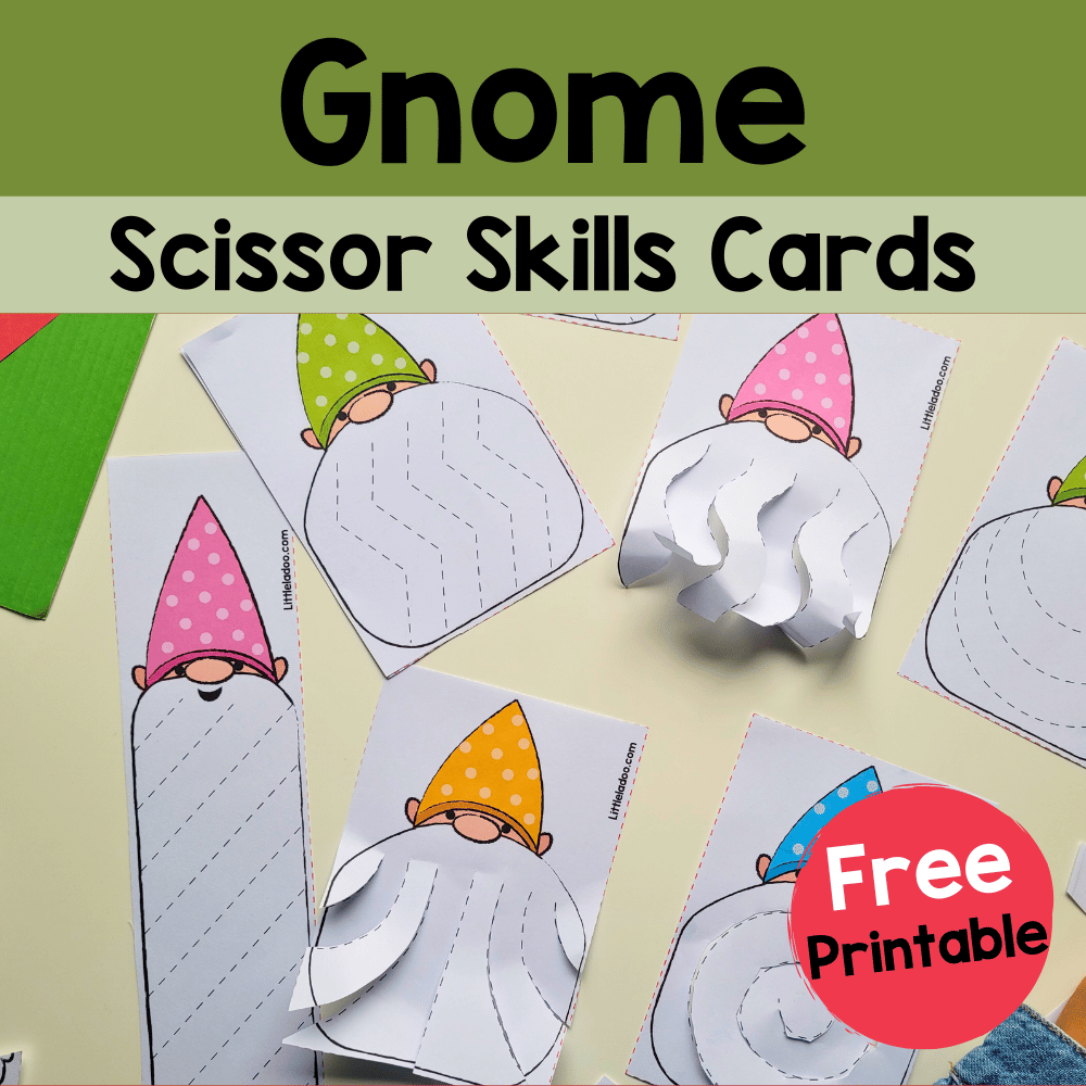 Gnome Scissor Skills {Free Printable}