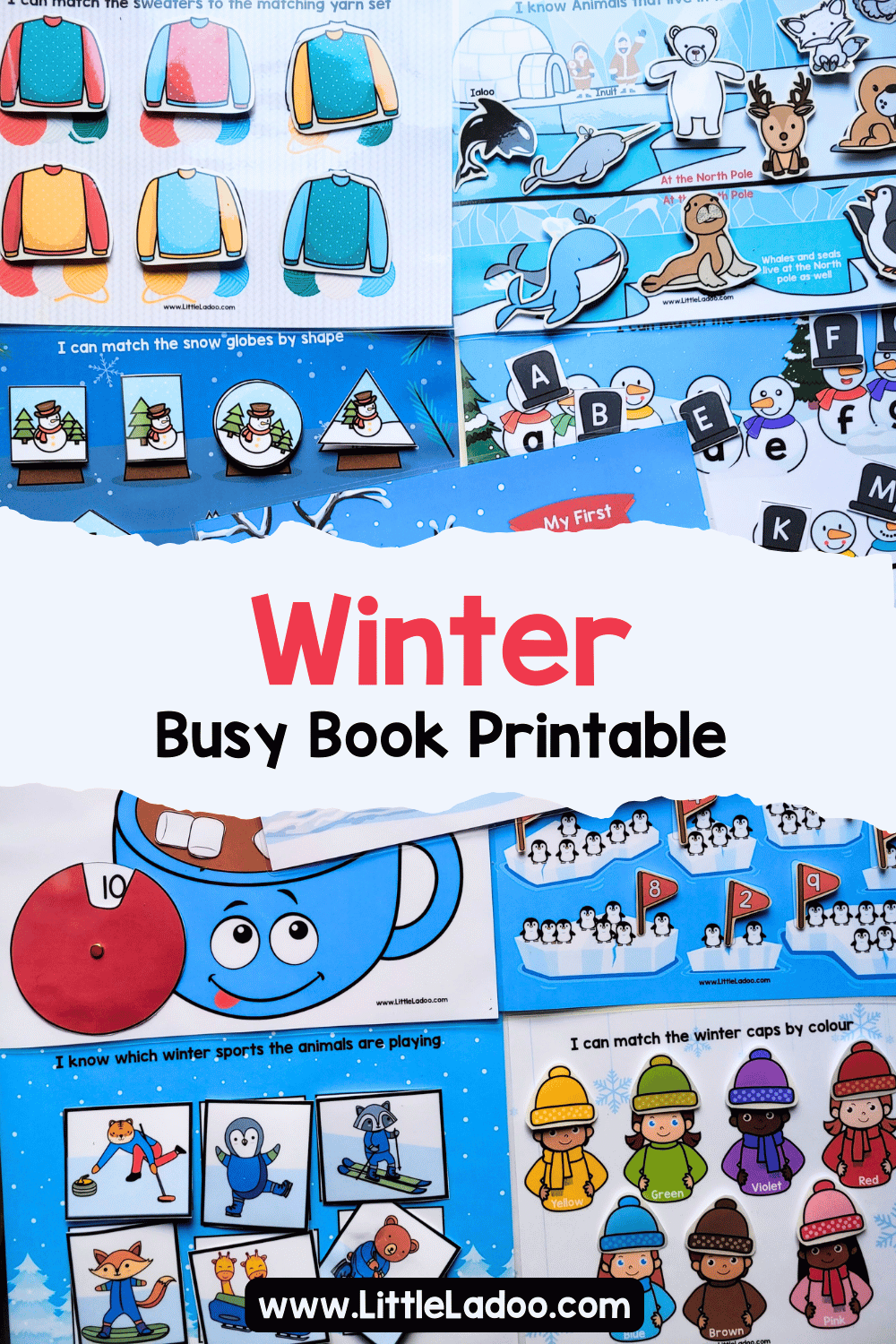Winter Busy Book Printable