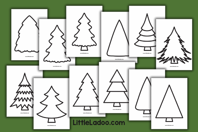 Christmas Tree Templates {Free Printable}