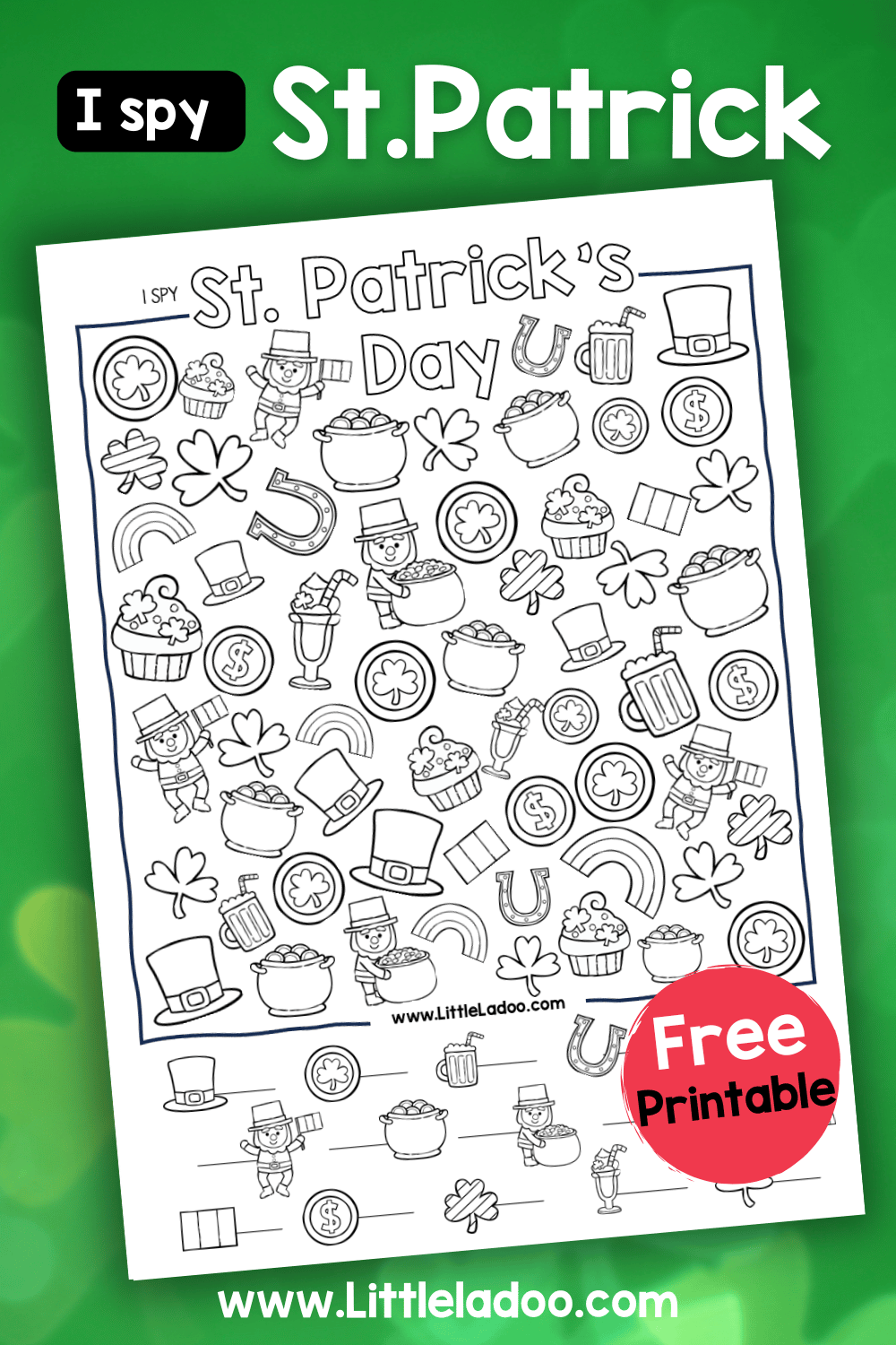 I Spy St. Patrick's Day {Free Printable}