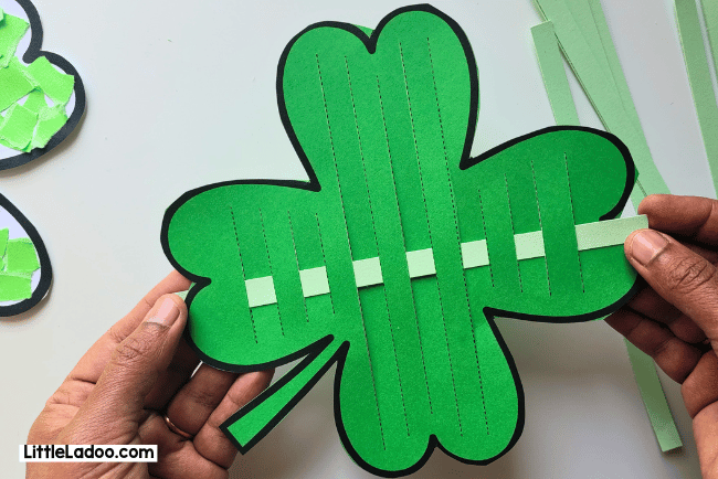 Paper Weaving Shamrock Craft