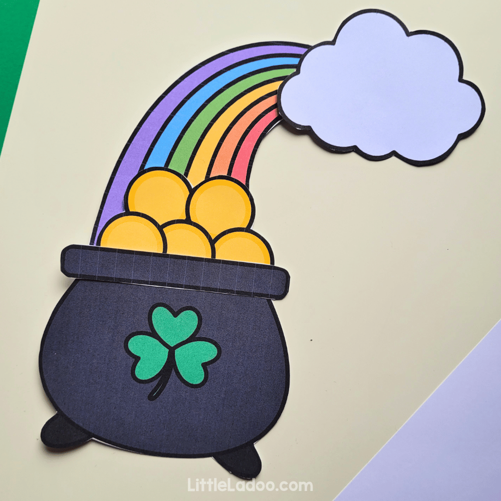Pot of Gold with Rainbow Craft {Free Printable}