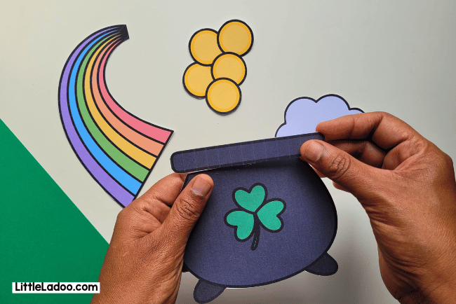 Pot of Gold with Rainbow Craft {Free Printable}