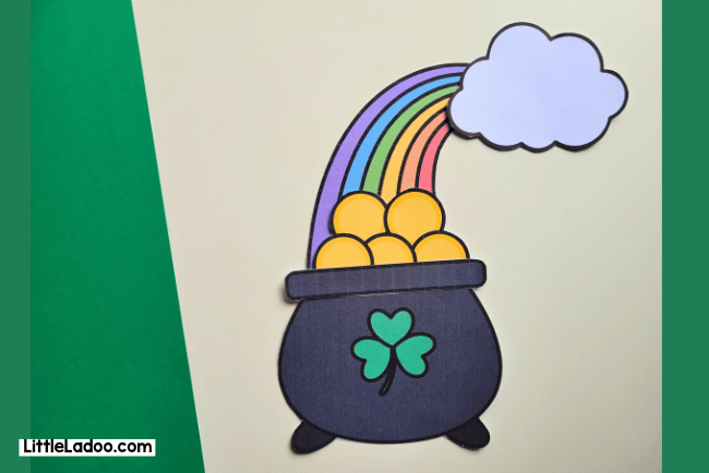 Pot of Gold with Rainbow Craft {Free Printable}