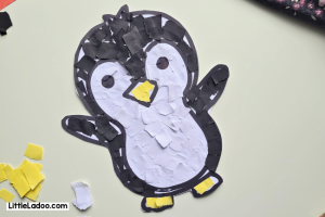 Torn Paper Penguin Craft {Free Template}