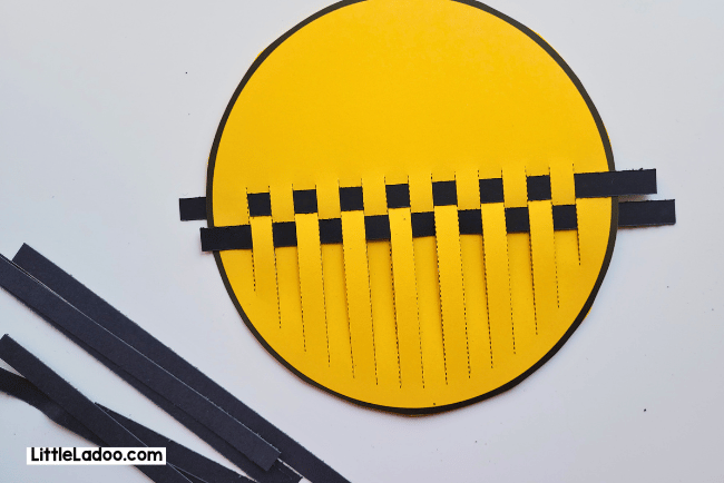 Paper Weaving Bee Craft