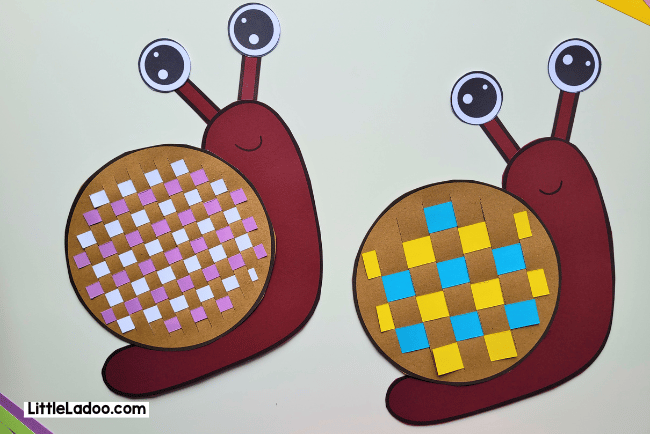 Paper Weaving Snail Craft