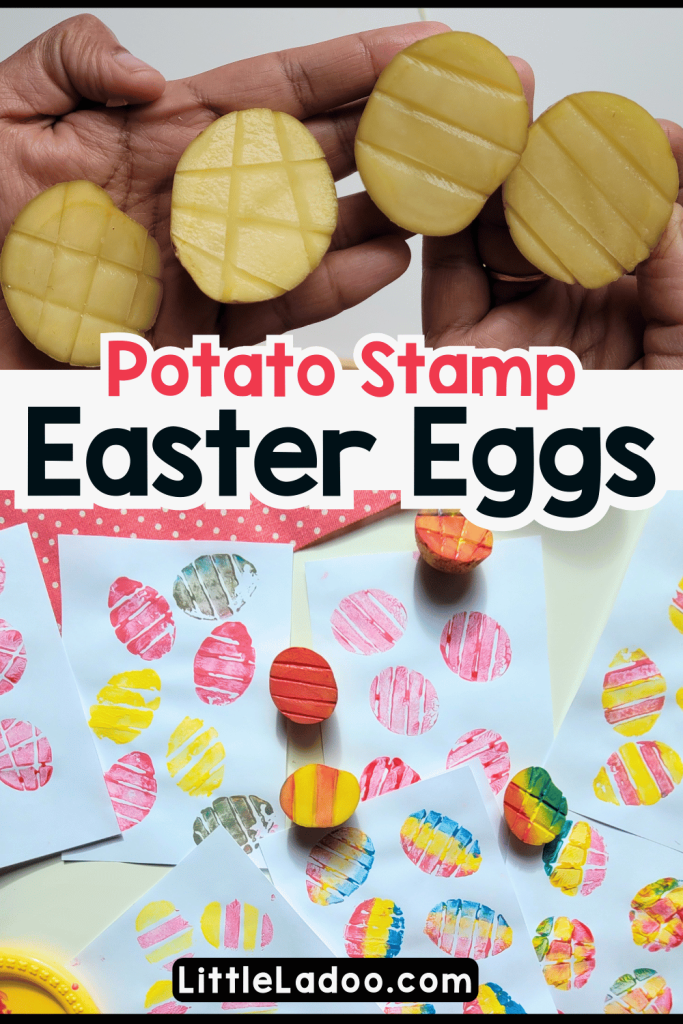 Potato Stamp Easter Eggs