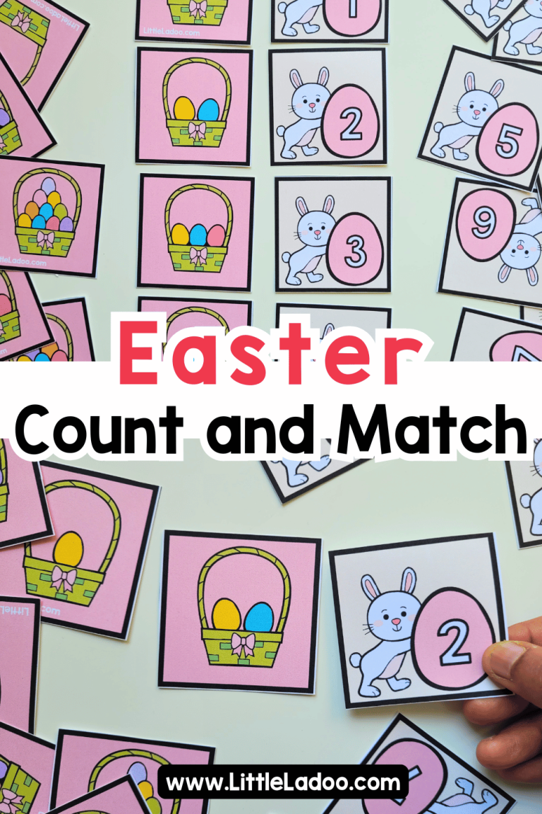 Easter Count and Match Cards {Free Printable}