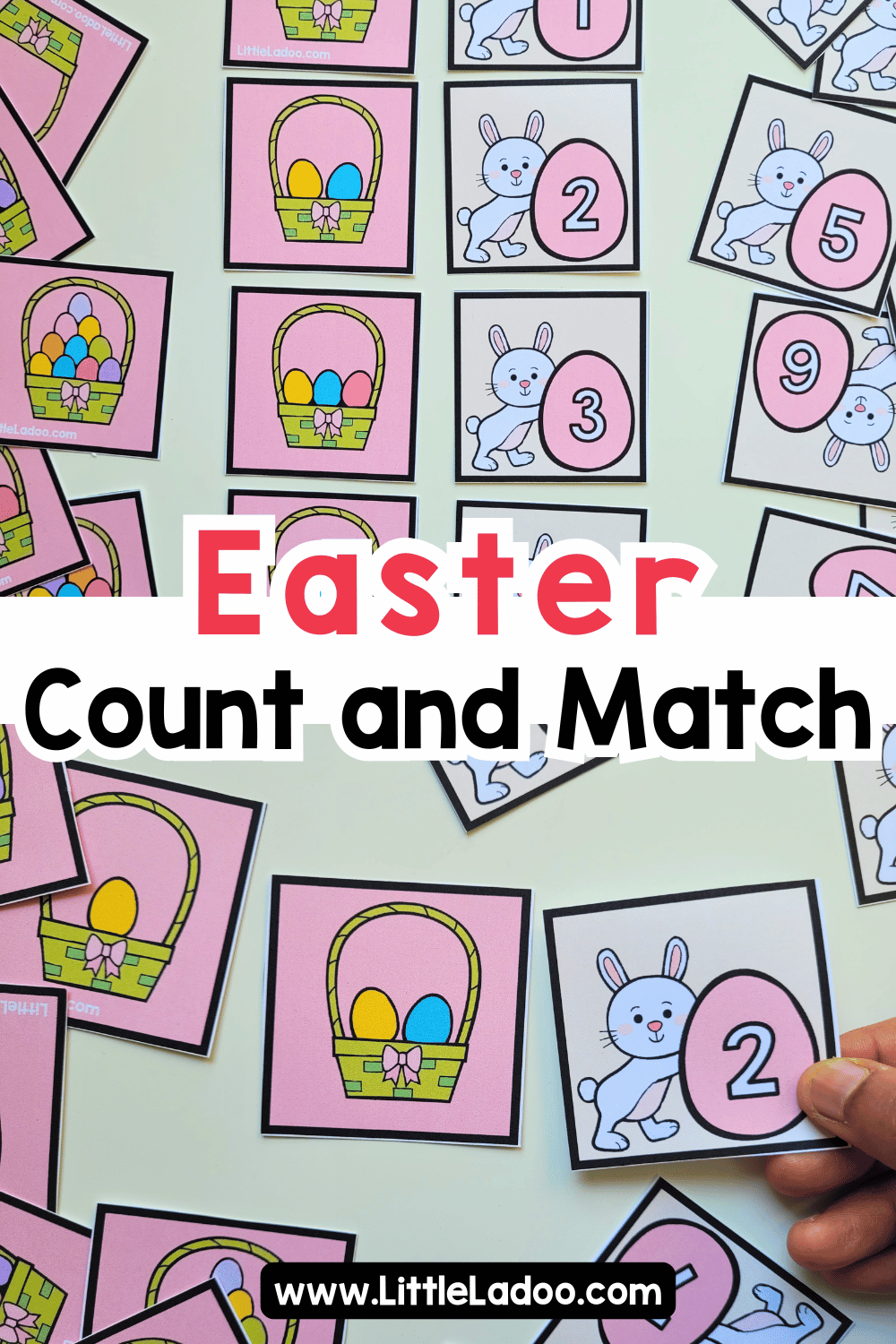 Easter Count and Match Cards {Free Printable}