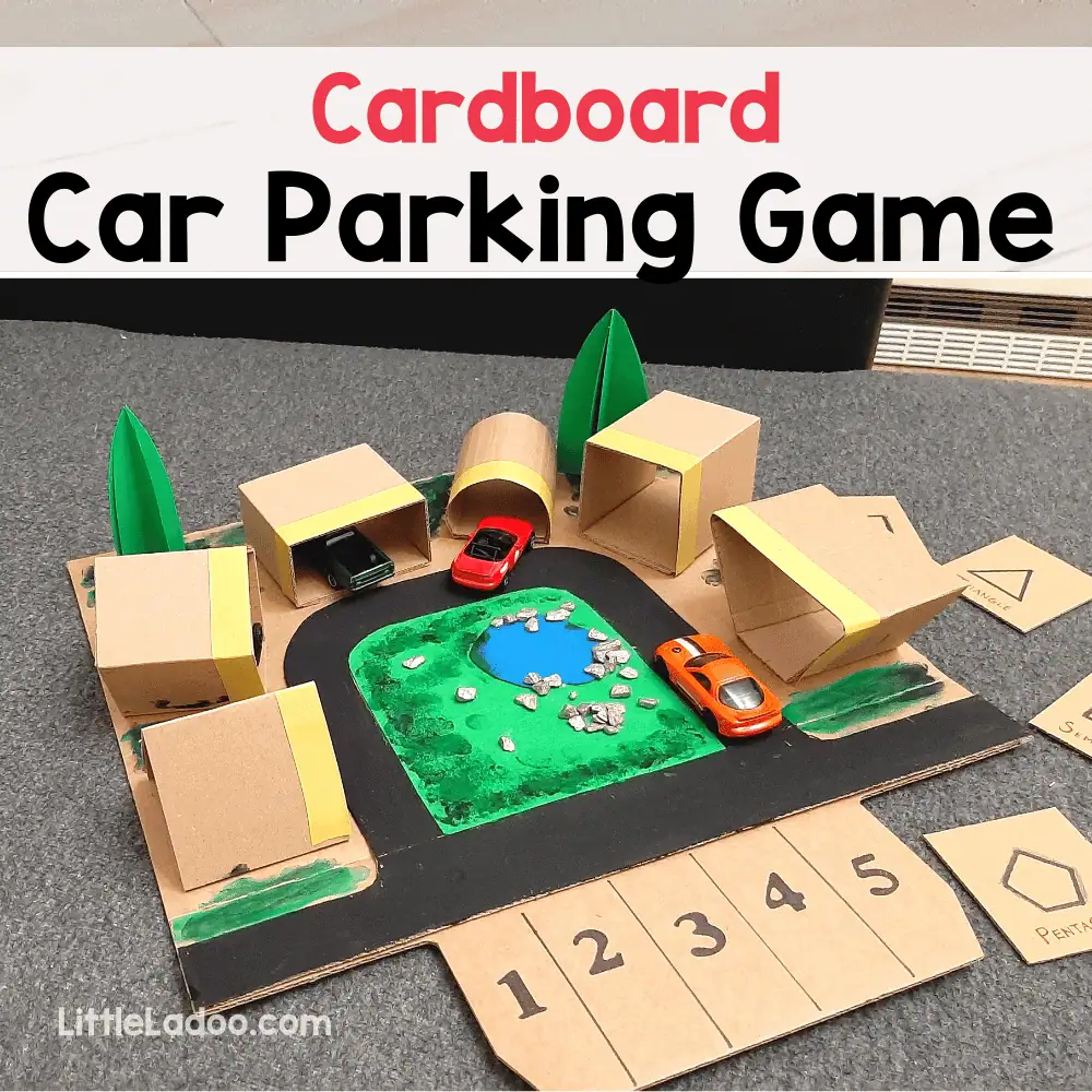 Cardboard Car Parking for Toddlers