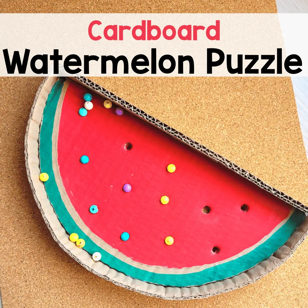 Watermelon Dexterity Puzzle - Easy Cardboard Toy