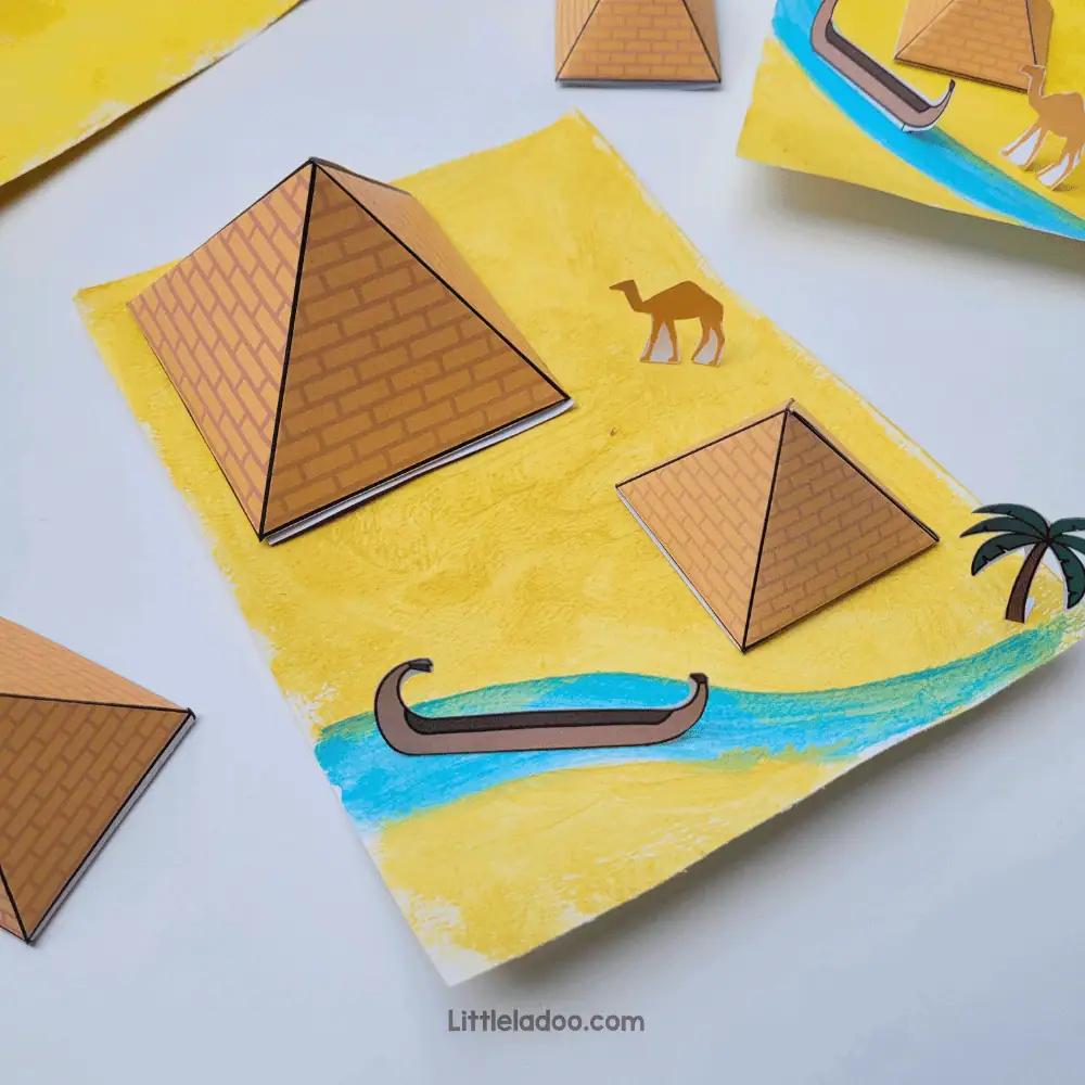 Egyptian Pyramid Craft {With a Printable}