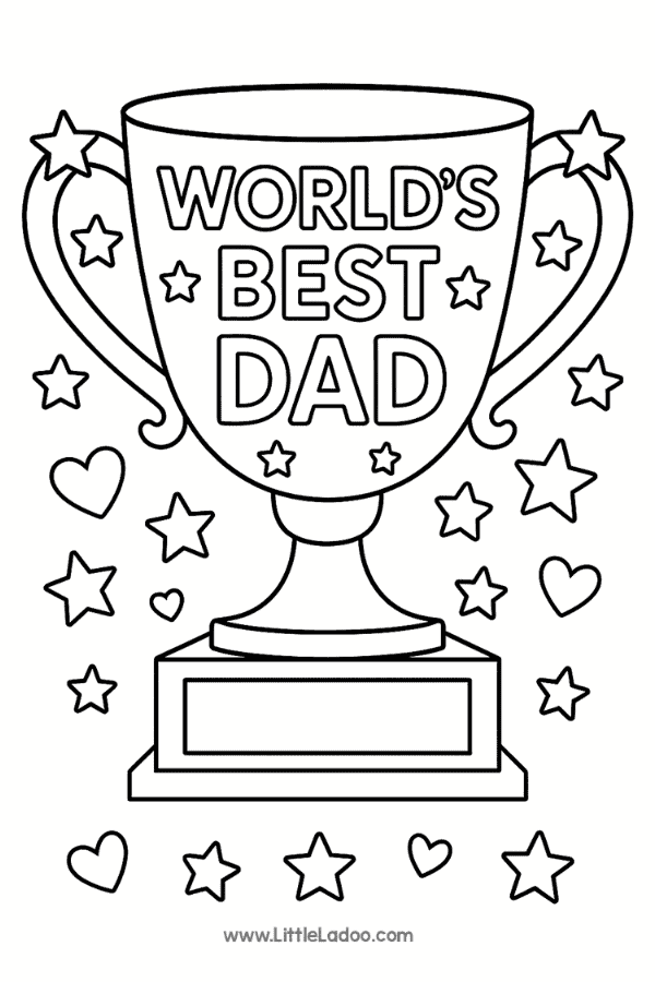 Father's Day Colouring Pages {Free Printable}